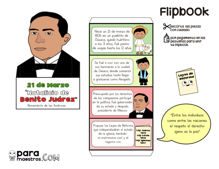 Natalicio de Benito Juárez (Actividades para niños) 蘆 – paramaestros