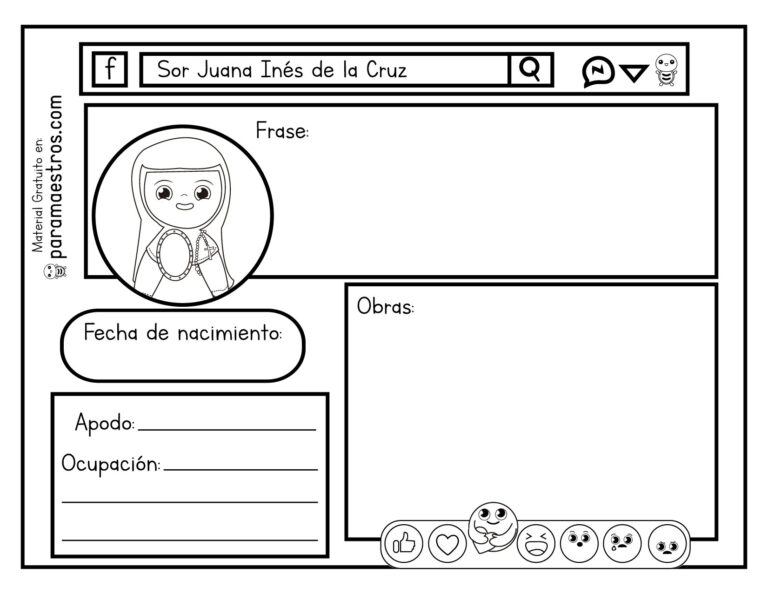 ⛪️Sor Juana Inés de la Cruz / Biografía y actividades para niños⛪️ ...