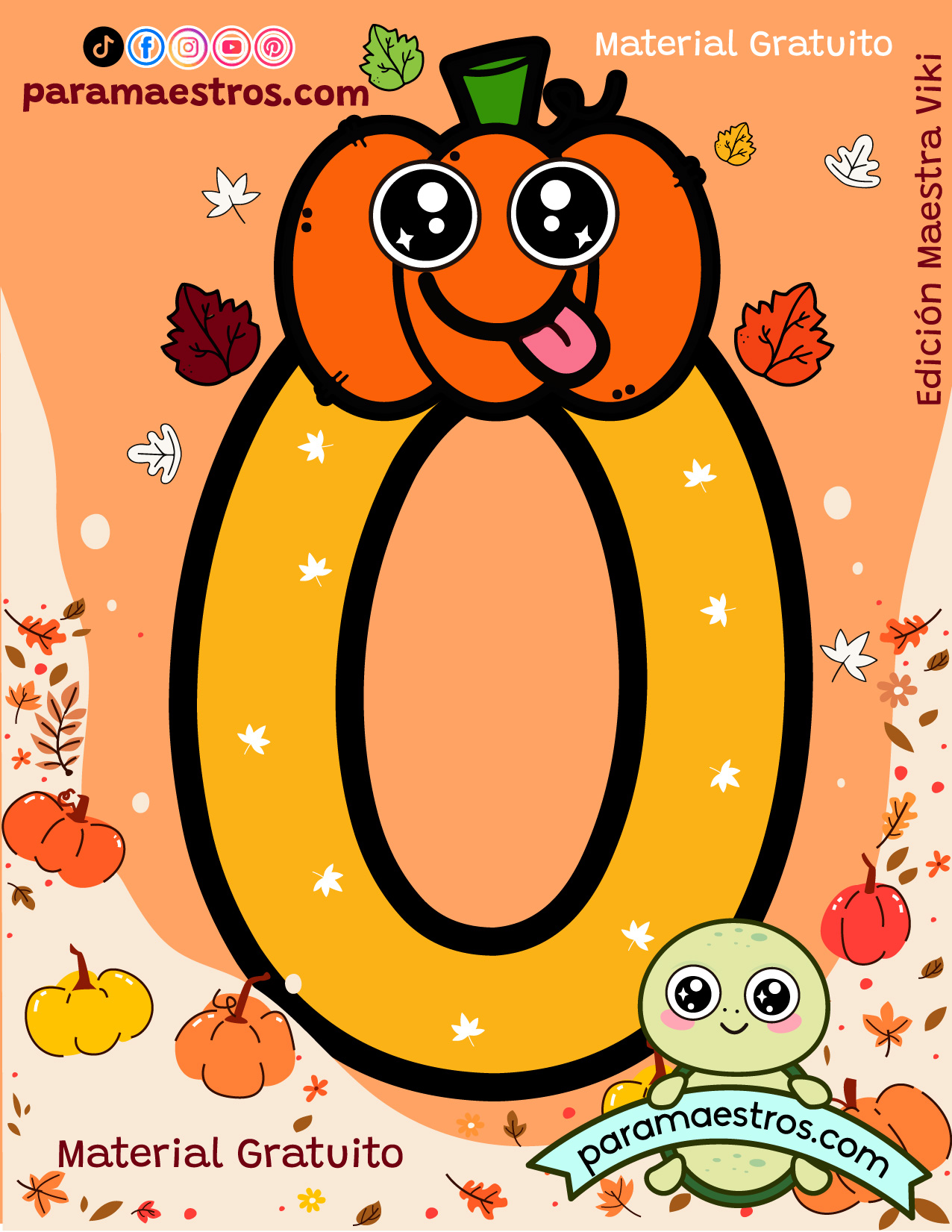 Banner Escolar Octubre Otoño Paramaestros