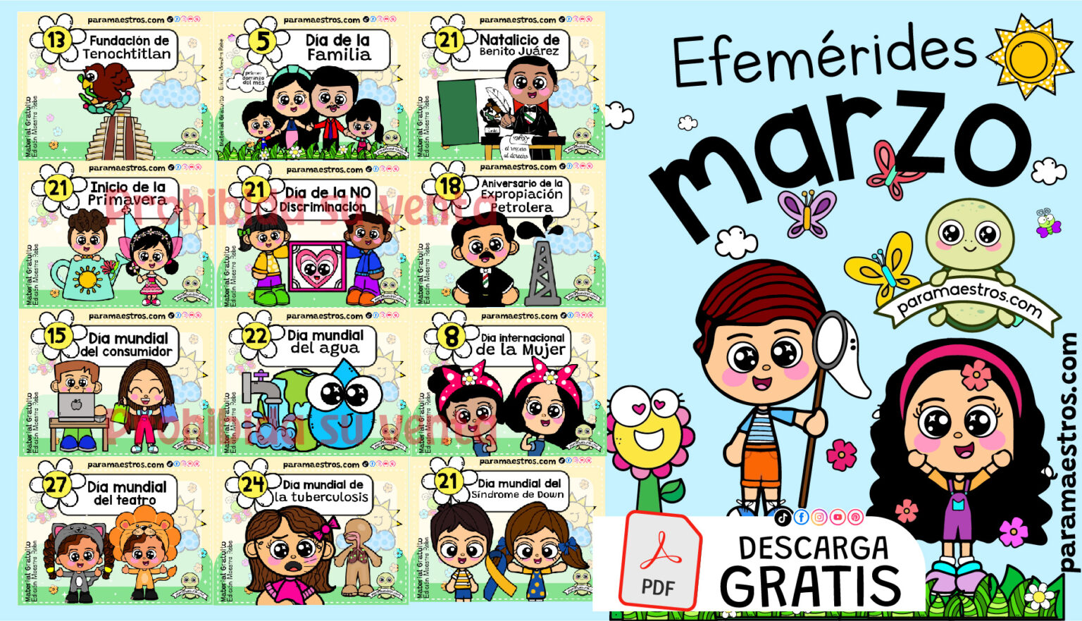 Material gratuito por meses – paramaestros