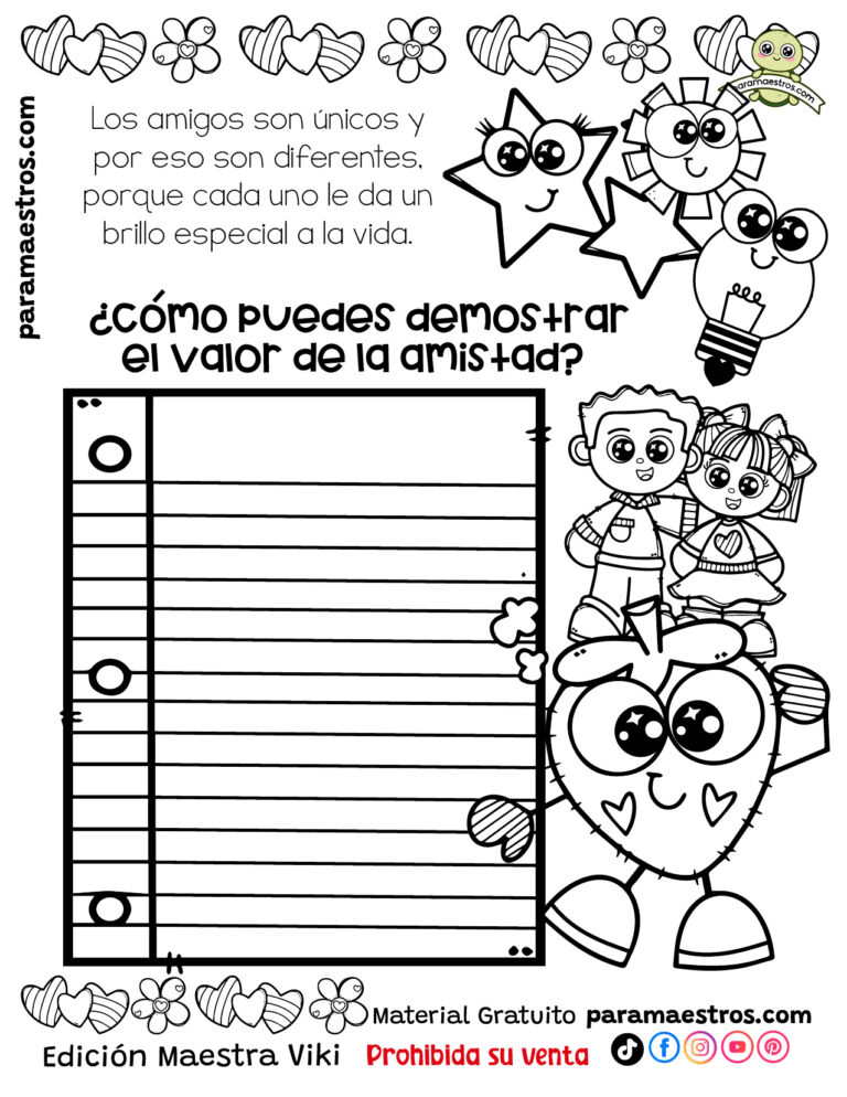 ️El Valor de la Amistad Cuadernillo ️ – paramaestros