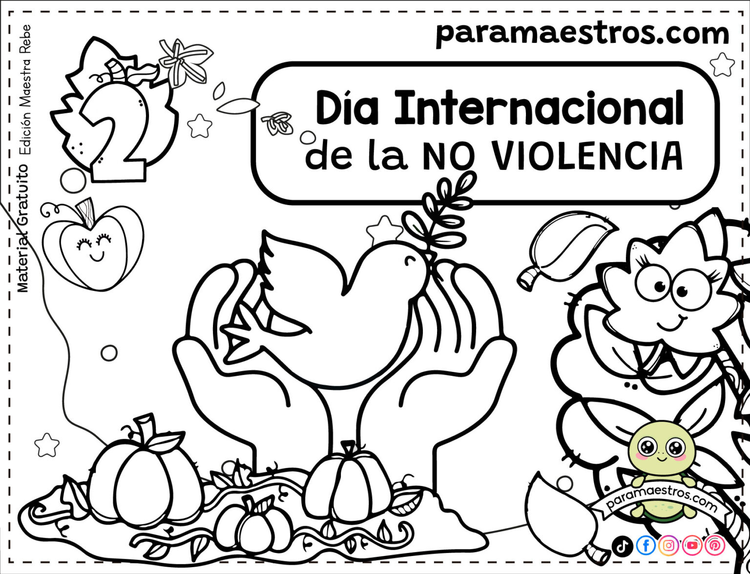 Efemérides para colorear OCTUBRE – paramaestros