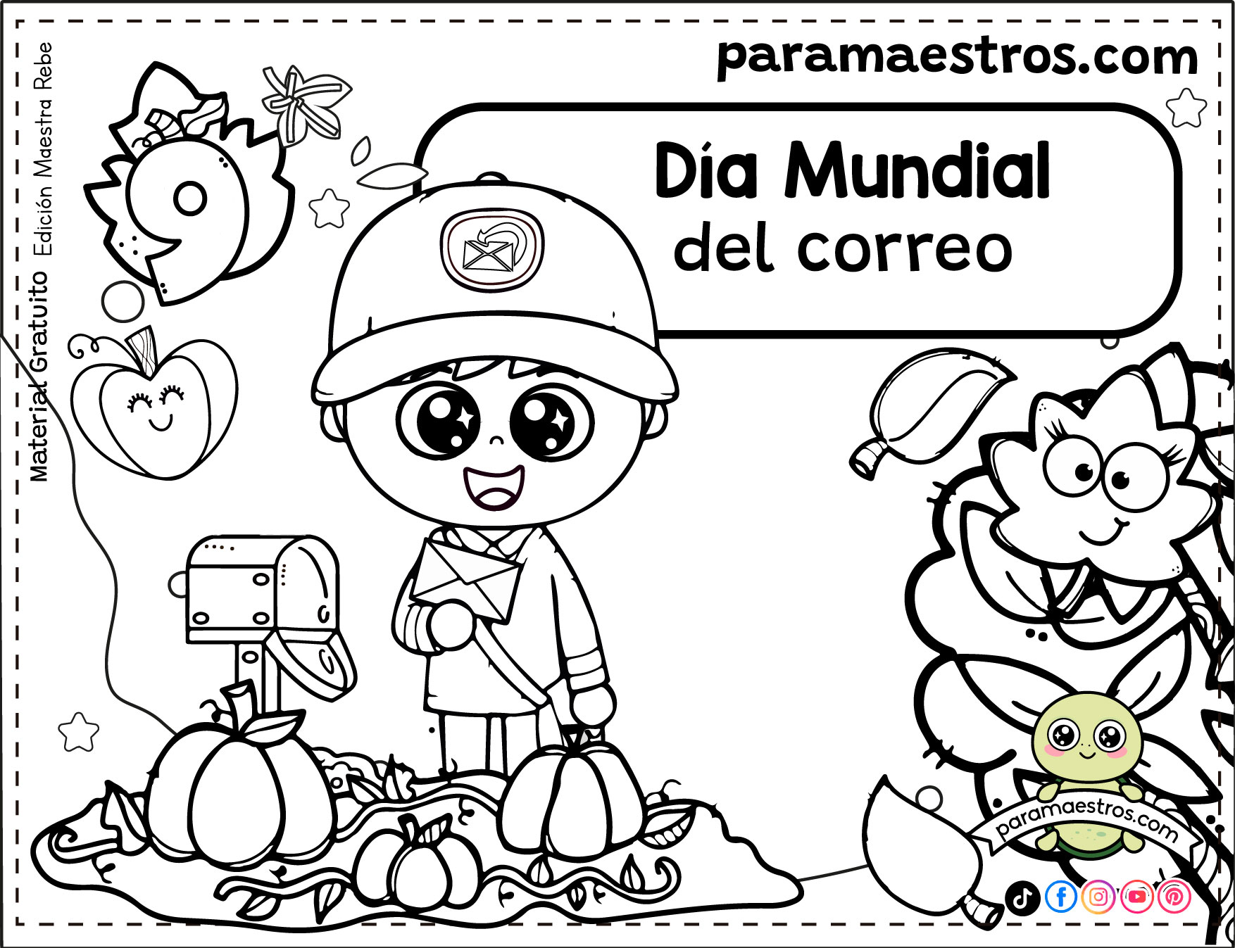 Efemérides para colorear OCTUBRE – paramaestros