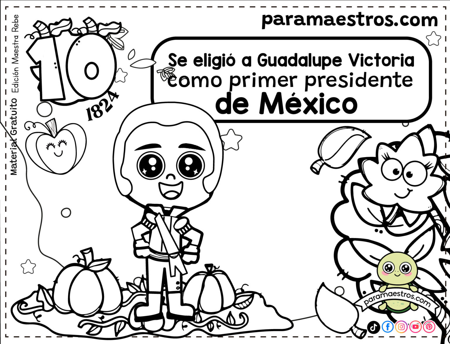 Efemérides para colorear OCTUBRE – paramaestros