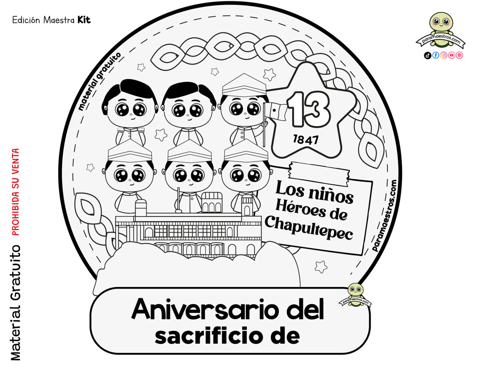 Efemérides Para colorear Septiembre tamaño carta – paramaestros