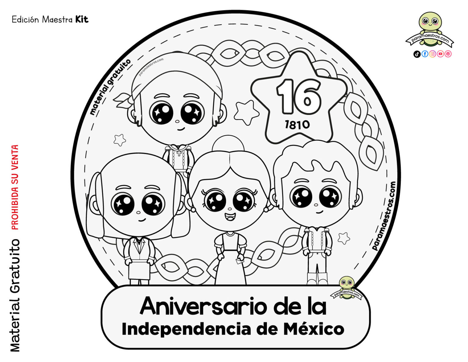 Efemérides Para colorear Septiembre tamaño carta – paramaestros