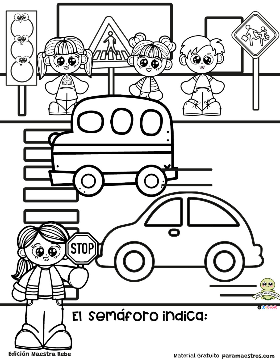 Vialidad señales de tránsito y actividades – paramaestros